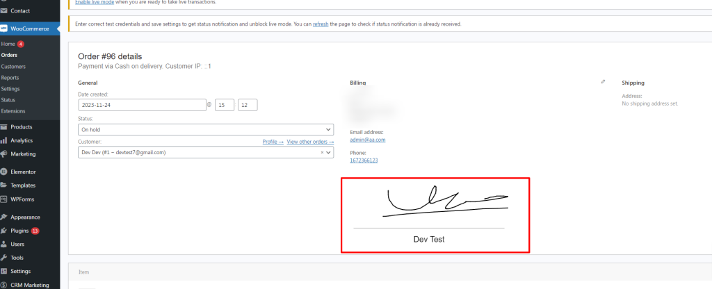 Document - WooCommerce Checkout Signature - Super Add-ons