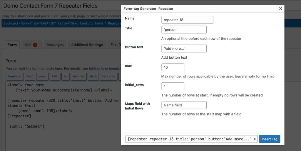 Document - Contact Form 7 Repeater Fields - Super Add-ons Document - Contact Form 7 Repeater Fields - Super Add-ons