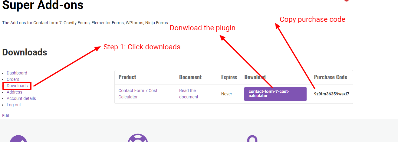 Where Is My Purchase Code? - Super Add-ons