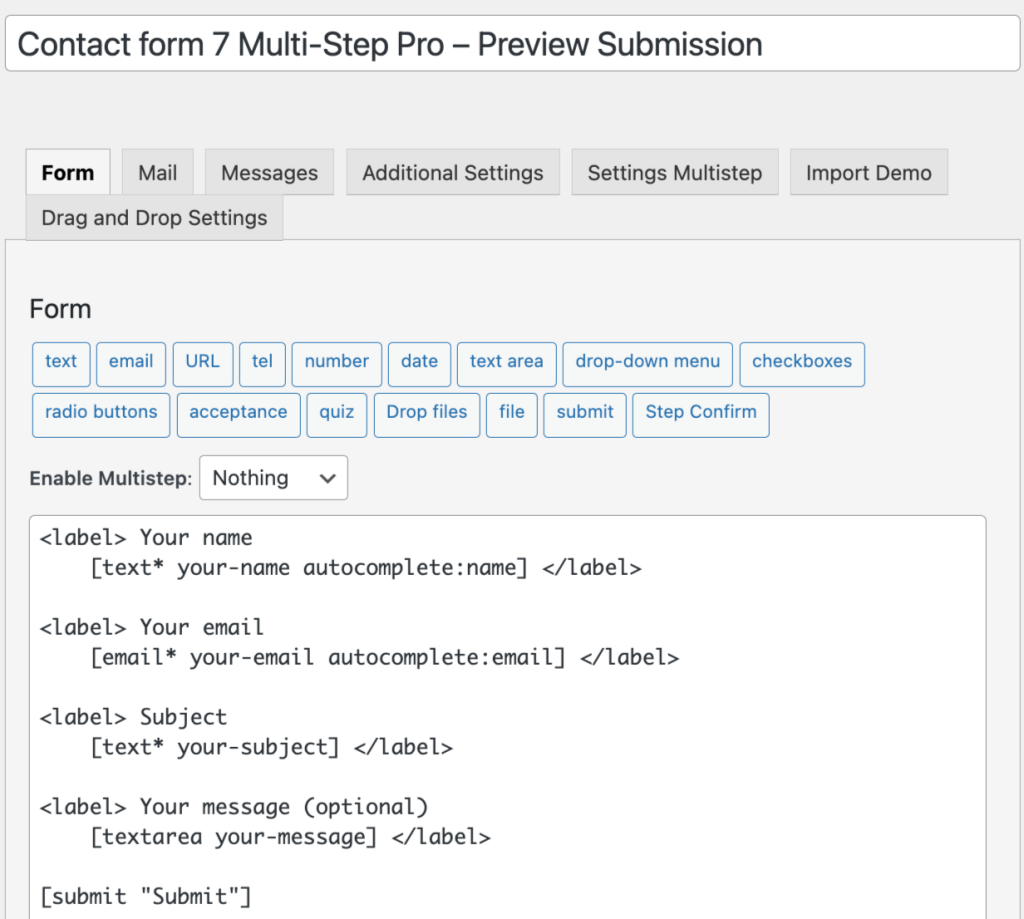 Document - Contact Form 7 Multi-Step Pro - Preview Submission - Yee Add-ons