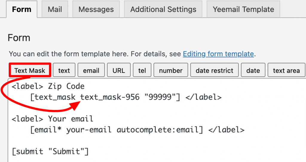 Document – Input Masks for Contact Form 7 - Yee Add-ons